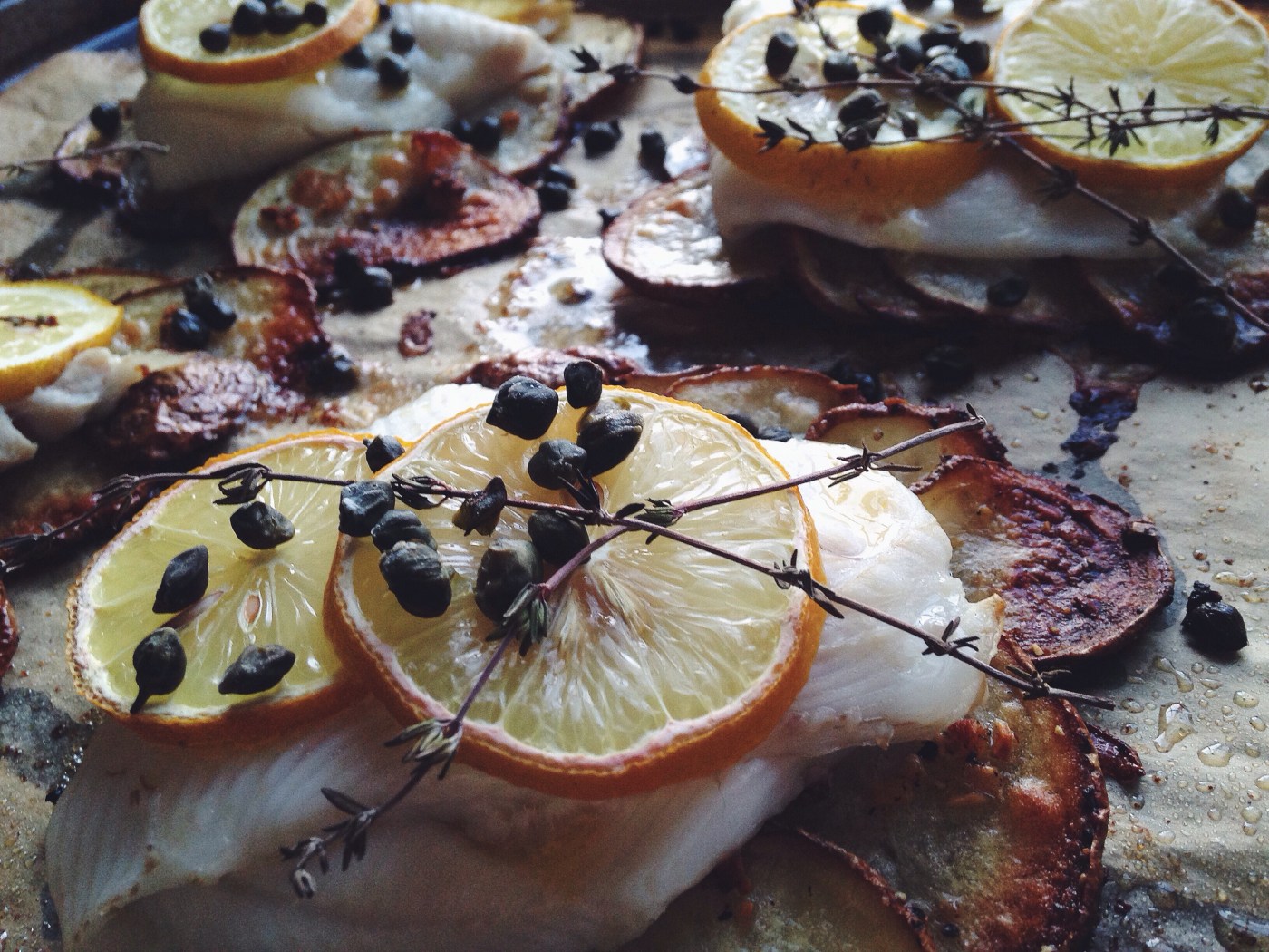 Baked Fish & Potatoes – a touch of lovely